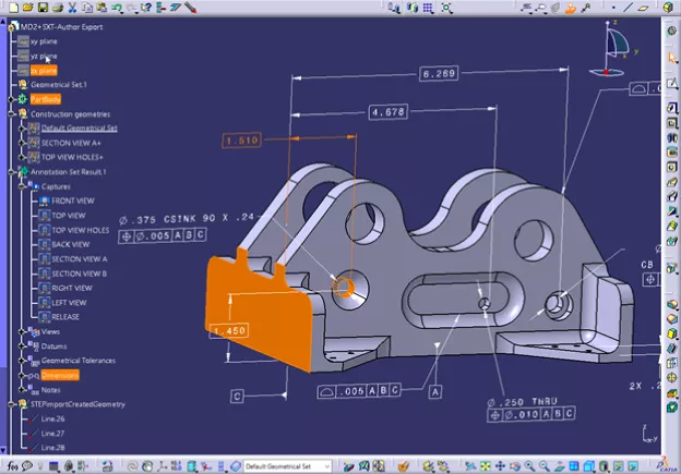 使用 CATIA STEP 交换带有 PMI 或复合材料数据的 3D 模型 - 3DCAD.news 中文